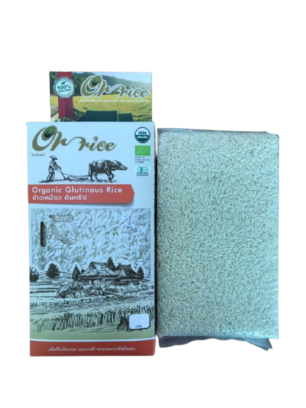 ข้าวเหนียวขาวอินทรีย์ ตรา Orrice